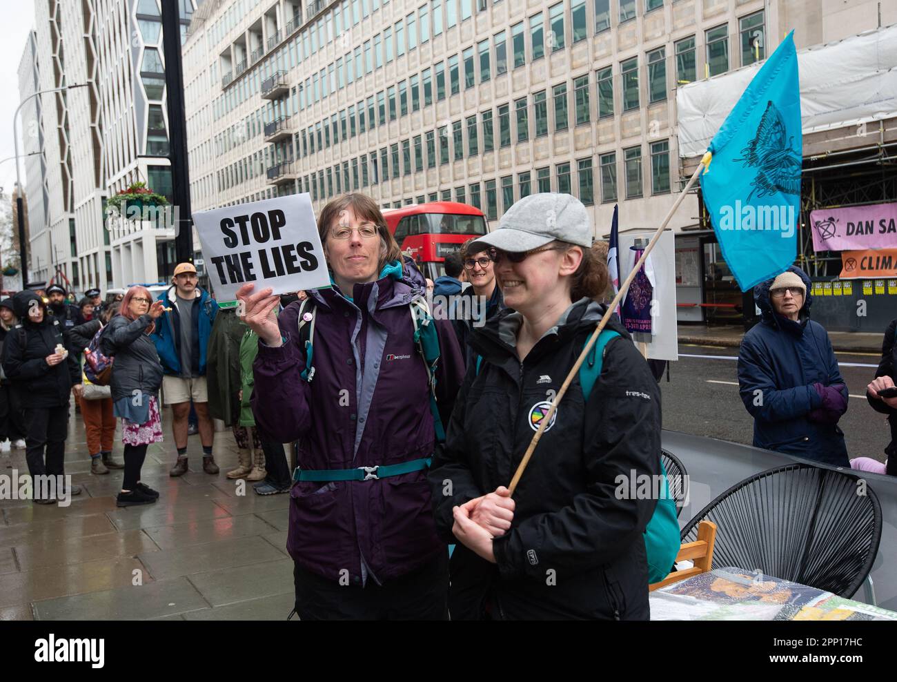 XR rebels protesting outside the Department for Energy, Security and ...
