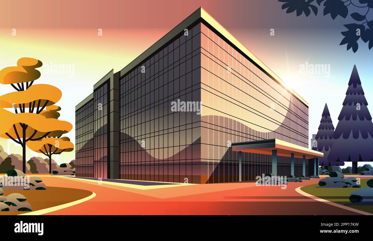 modern office building exterior commercial business center with large ...