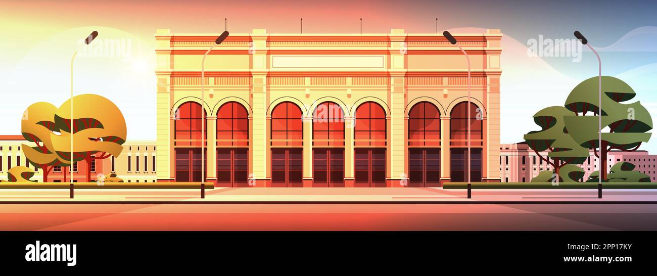 modern administrative governmental or office building exterior horizontal Stock Vector Image ...