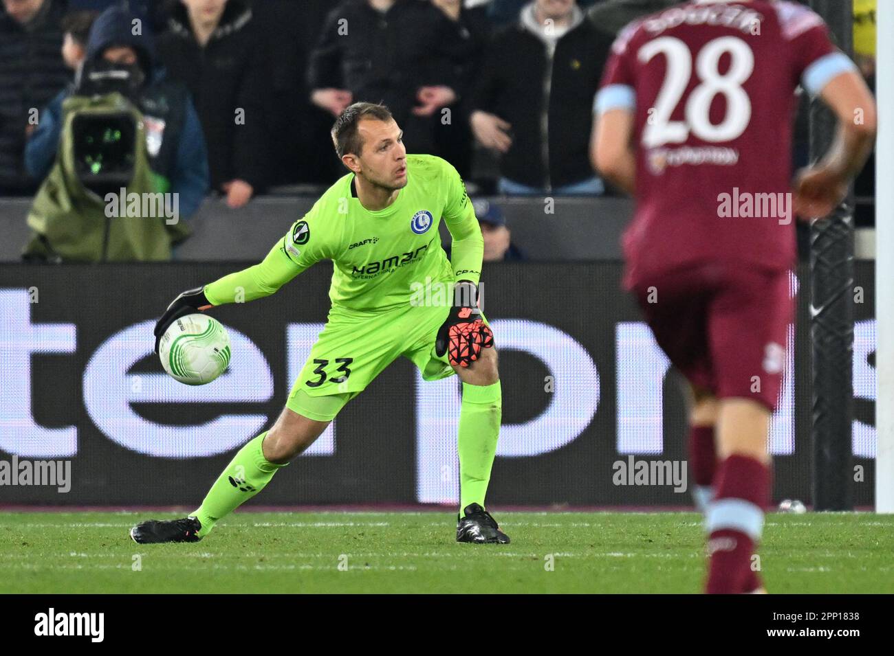 goalkeeper Davy Roef of Gent pictured during a soccer game between West ...