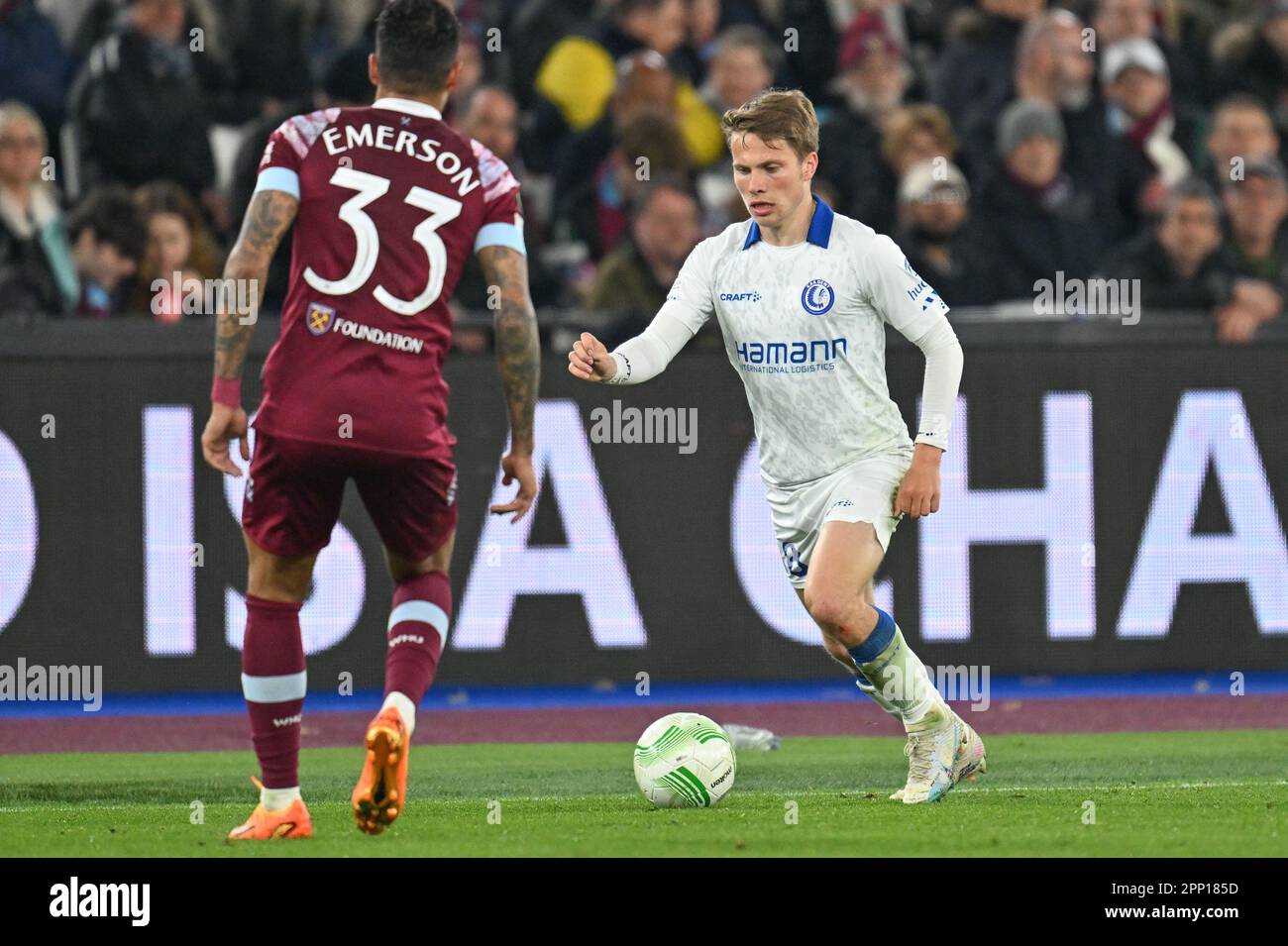 Matisse Samoise of Gent pictured during a soccer game between West Ham ...