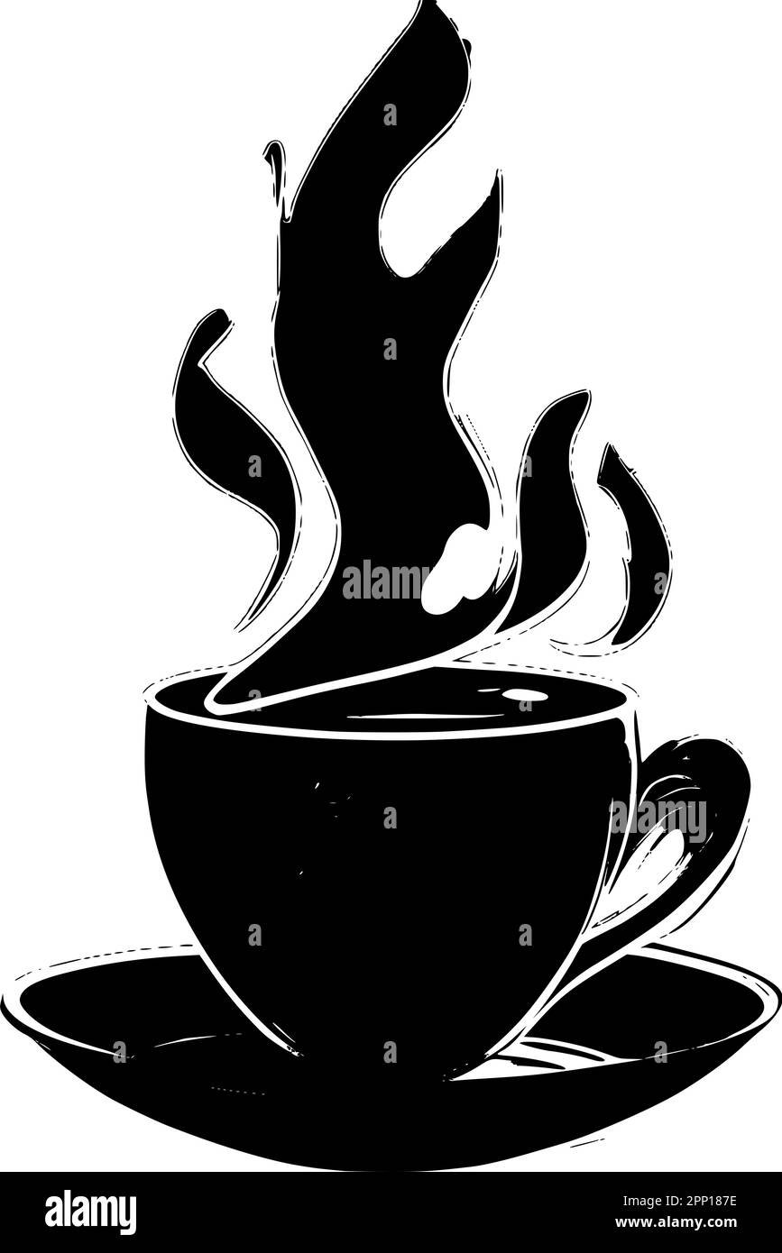 Doodle coffee restaurant menu Black and White Stock Photos & Images - Alamy
