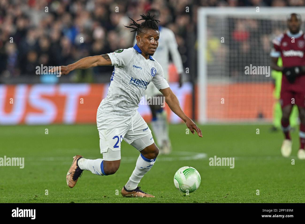 Gift Orban of Gent pictured during a soccer game between West Ham ...