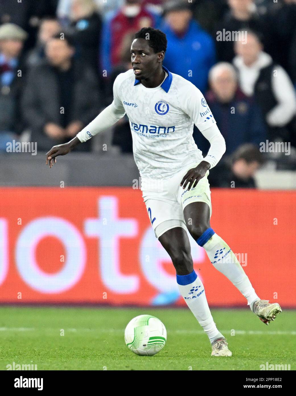 Joseph Okumu of Gent pictured during a soccer game between West Ham ...