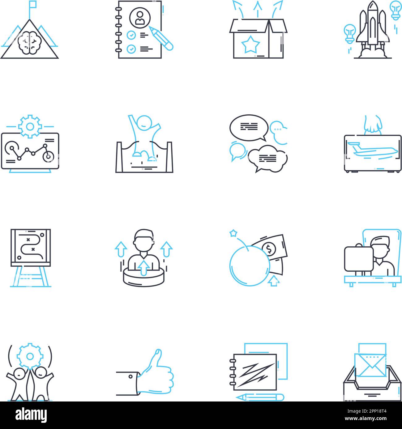 Administrative committee linear icons set. Governance, Management ...
