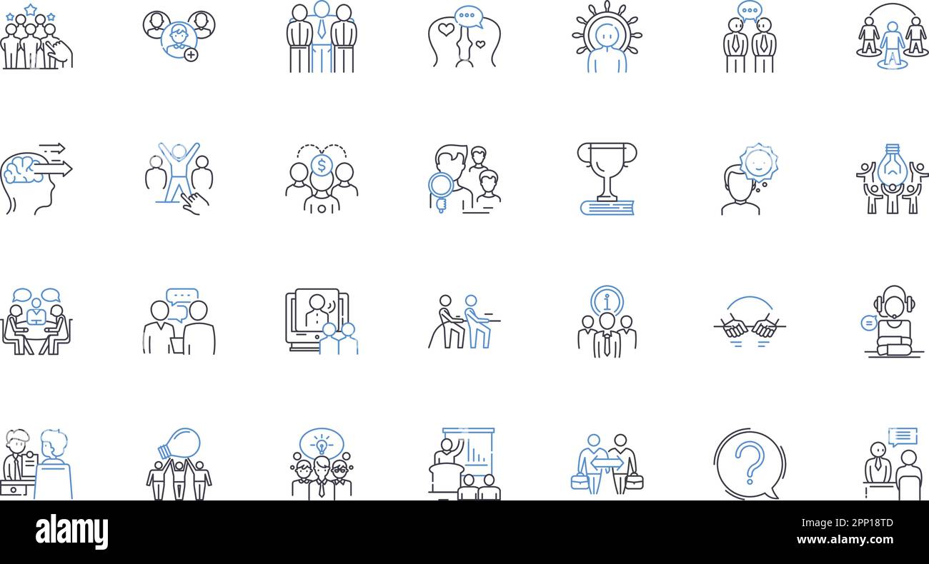 Allies line icons collection. Cooperation, Partnership, Unity ...