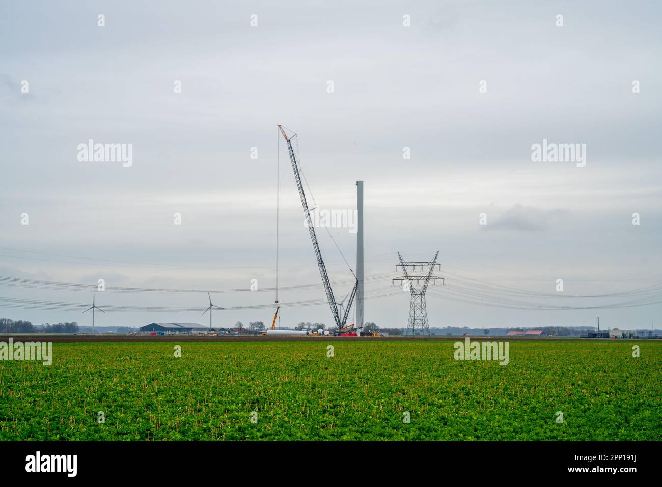 Wind farm energy construction hi-res stock photography and images - Alamy