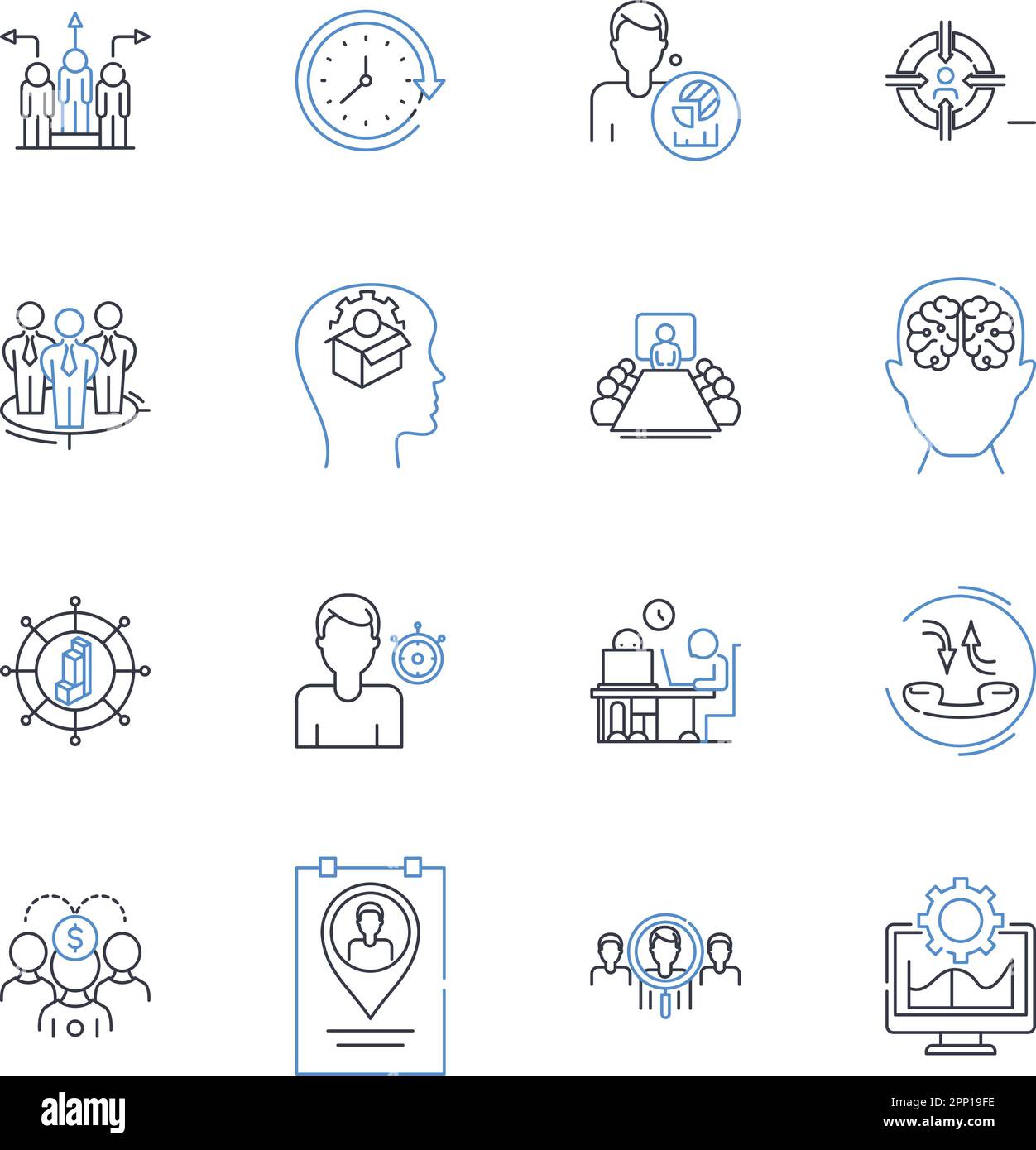 Partner cooperation line icons collection. Synergy, Collaboration ...