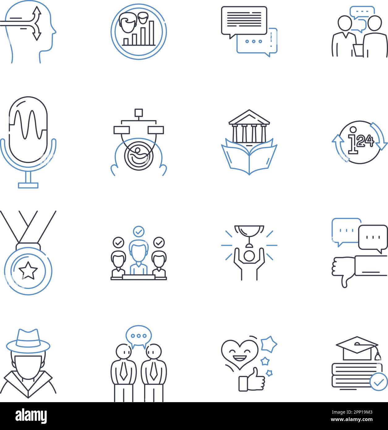 Training And Education Line Icons Collection Learning Instruction Development Enrichment