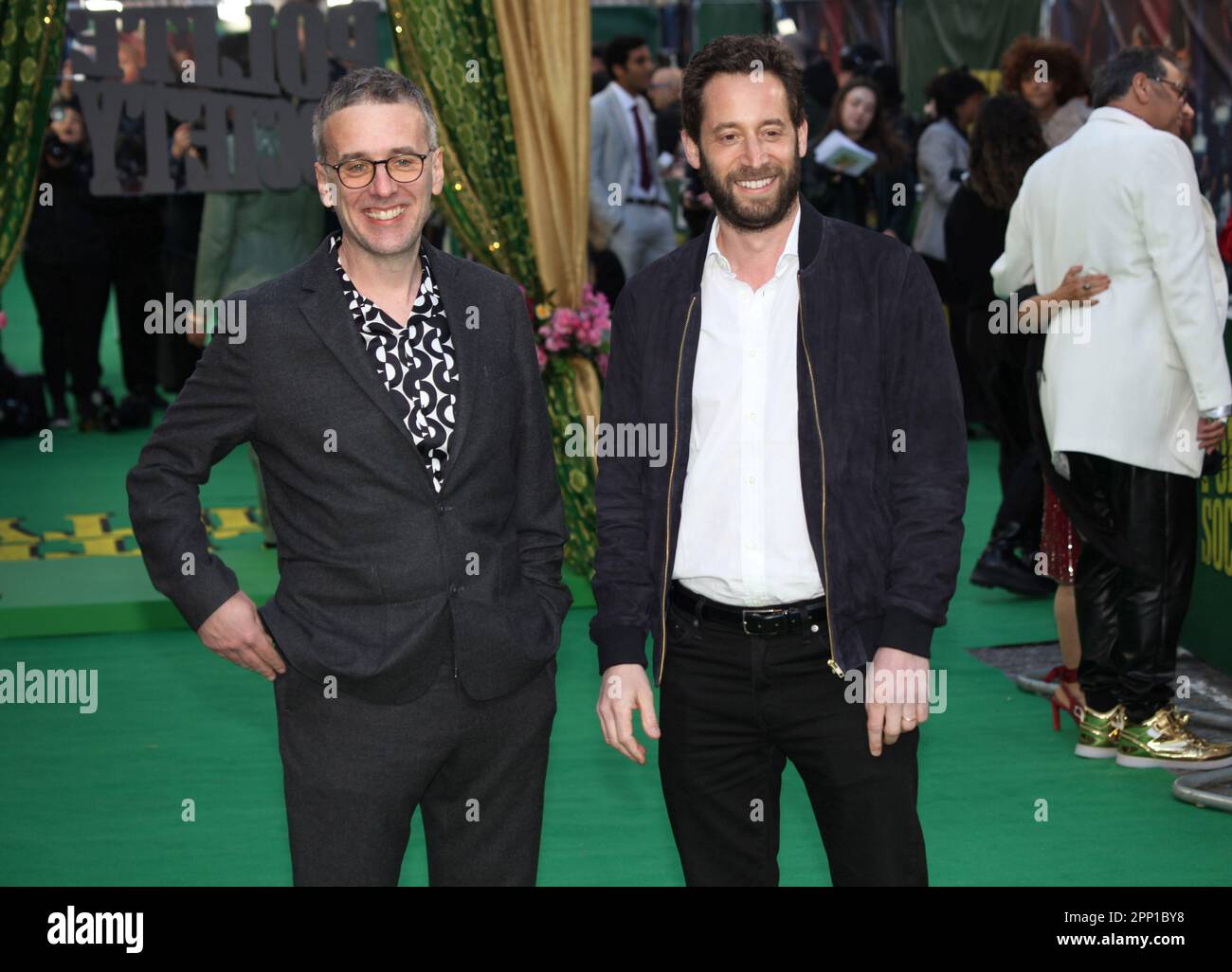 London, UK. John Pocock and Olivier Kaempfer at the Polite Society film ...