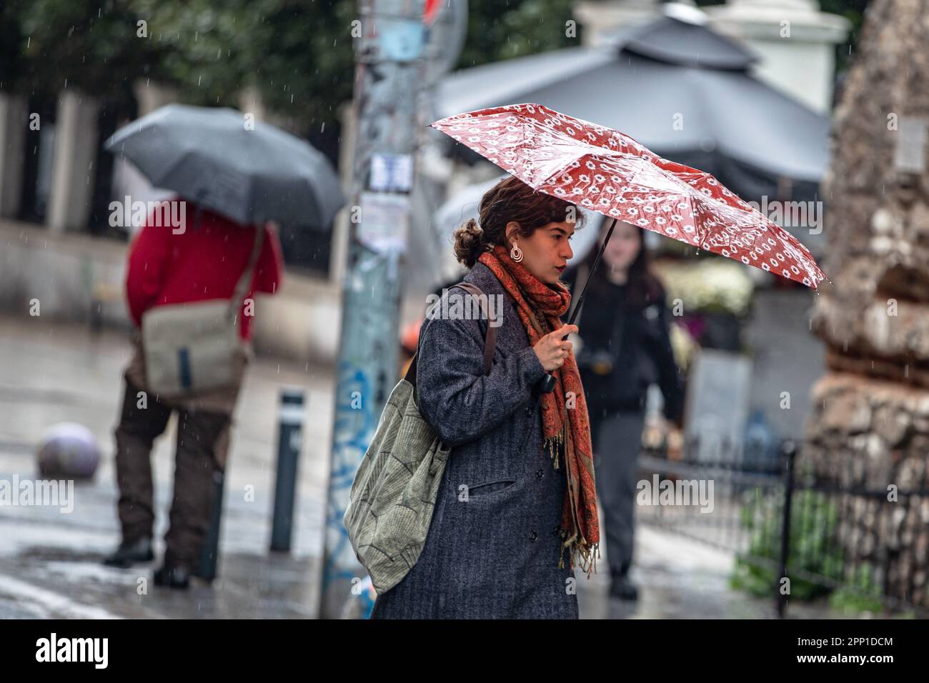 Istanbul, Turkey. 20th Apr, 2023. A woman walking on Bahariye Street in ...