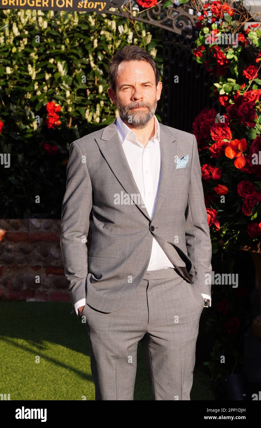 Keir Charles attending a special screening for Queen Charlotte: A ...