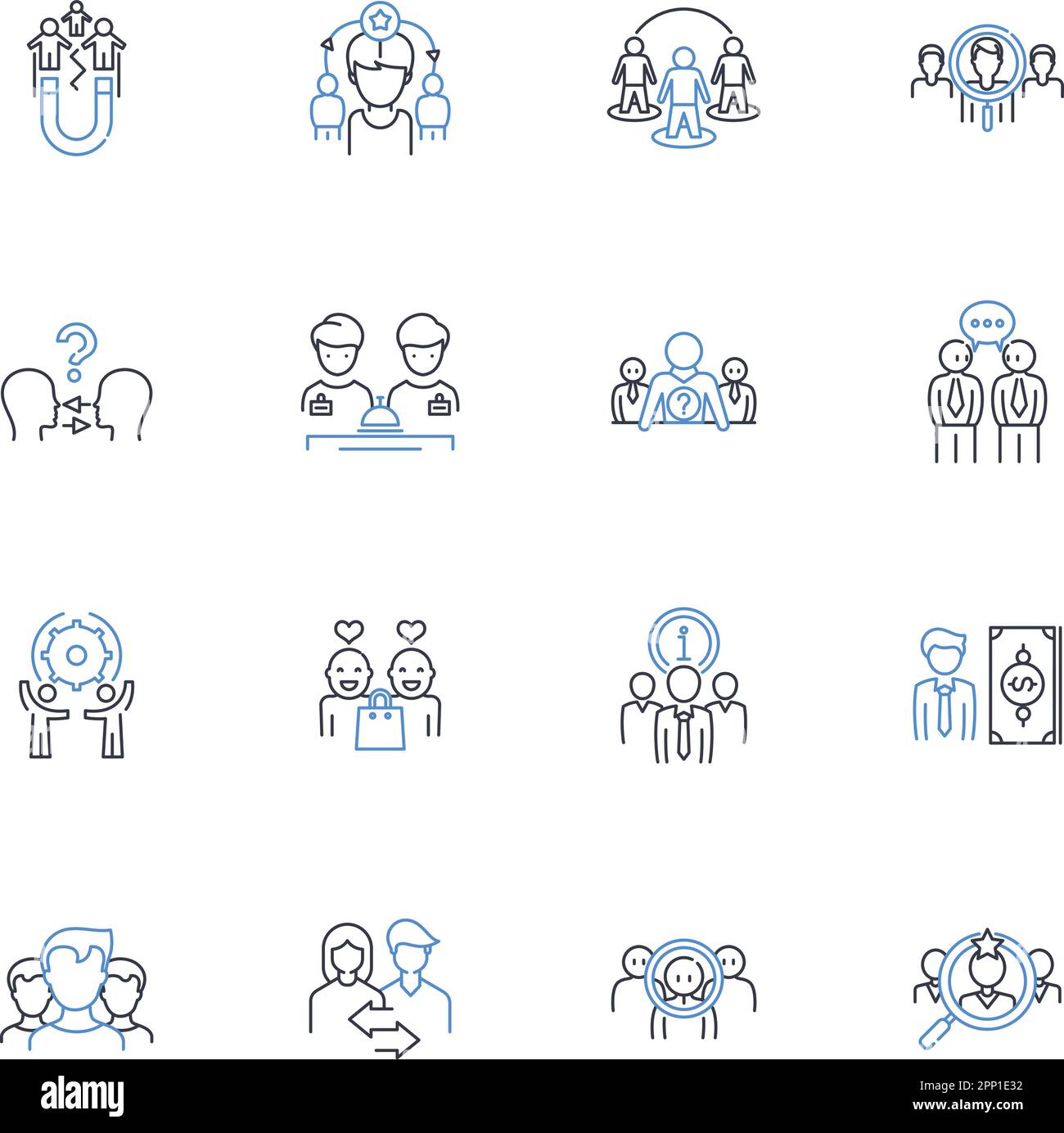 Performance coach line icons collection. Motivation, Improvement ...