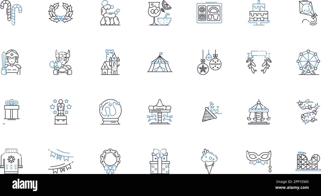 Hailing achievers line icons collection. Recognition, Success ...