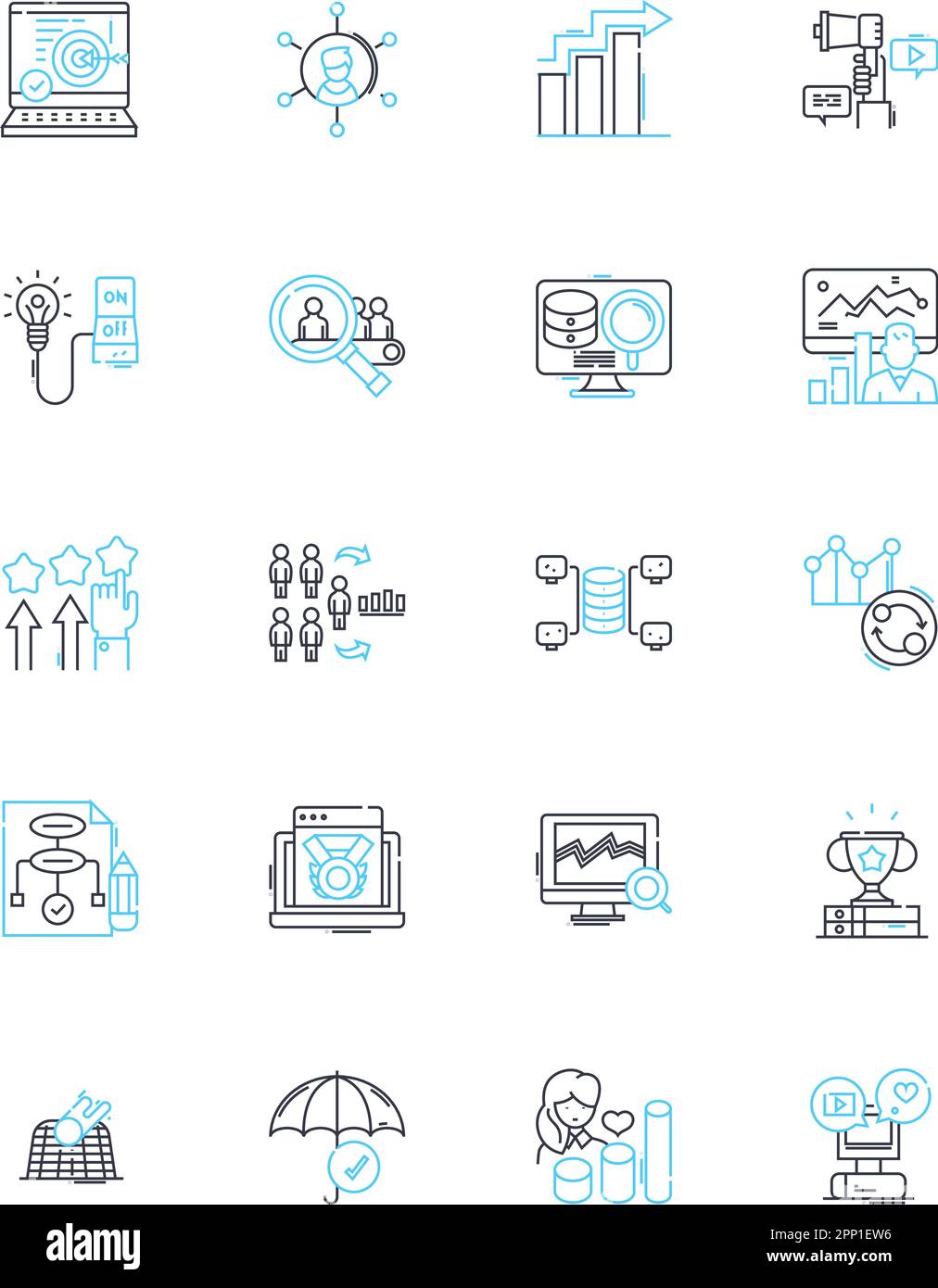 Hunt linear icons set. Scavenger, Predator, Prey, Tracker, Stalk ...