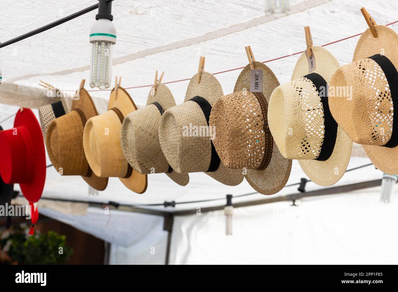Panama straw hats close up hi-res stock photography and images - Alamy