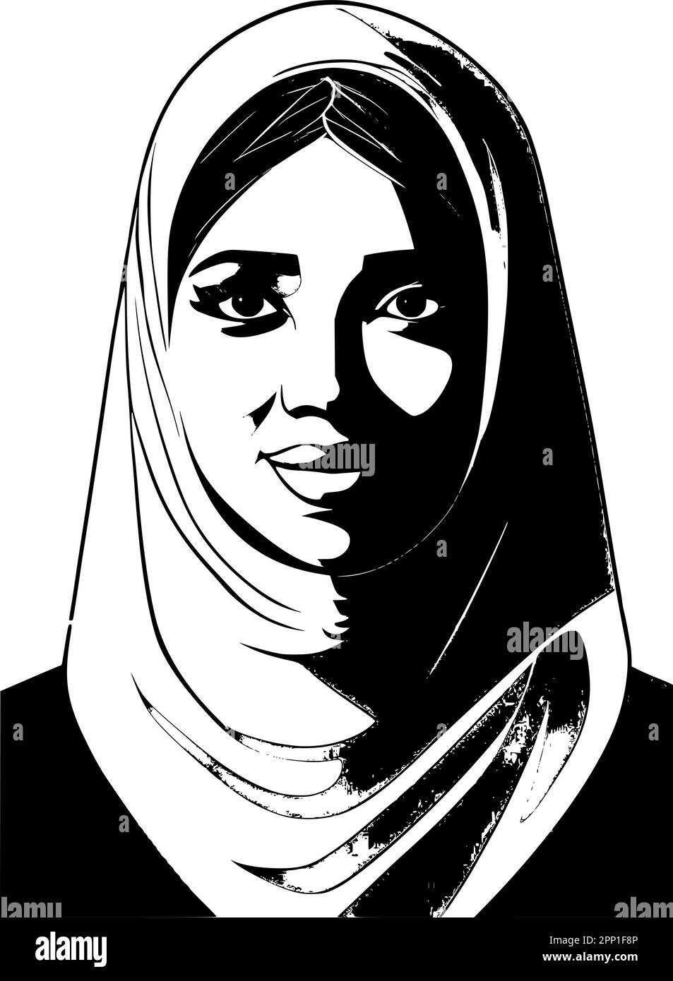 Young arabic woman stylish portrait Stock Vector Images - Alamy