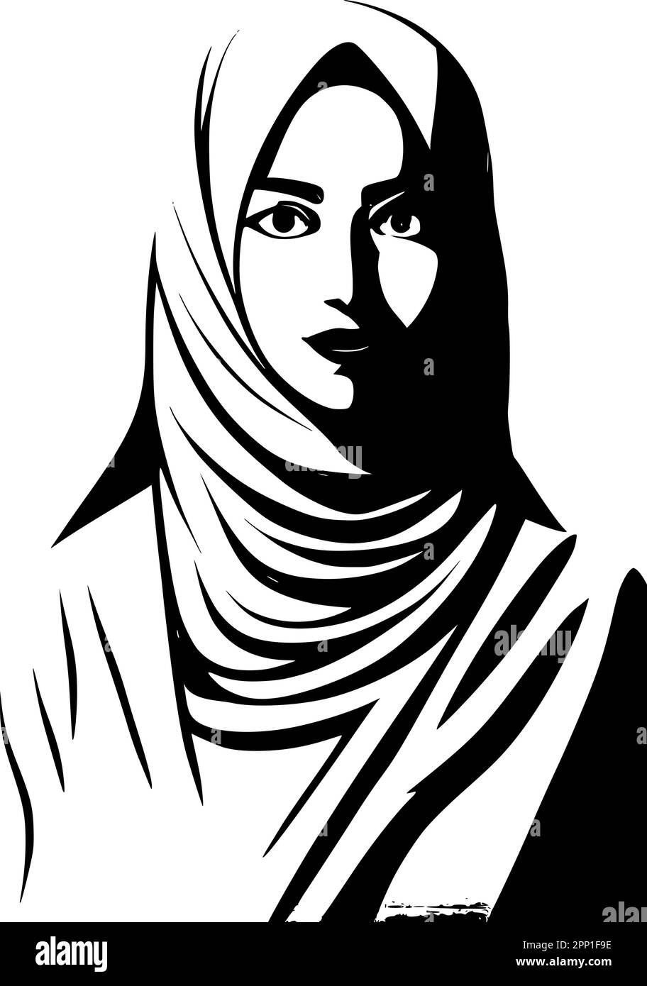 Portrait of a beautiful Arab woman, vector graphics Stock Vector Image & Art - Alamy