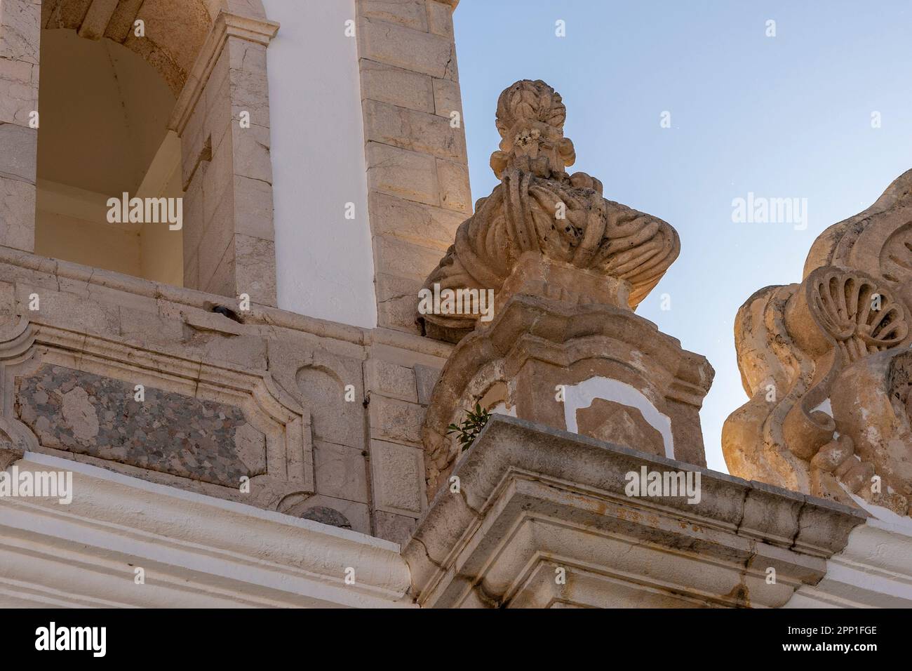 Detail of of the baroque Church of St. Anthony monument landmark in ...