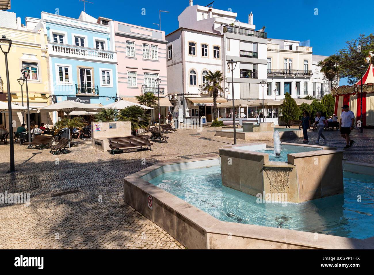 LAGOS, PORTUGAL, 16th APRIL 2023: View of the beautiful downtown area ...
