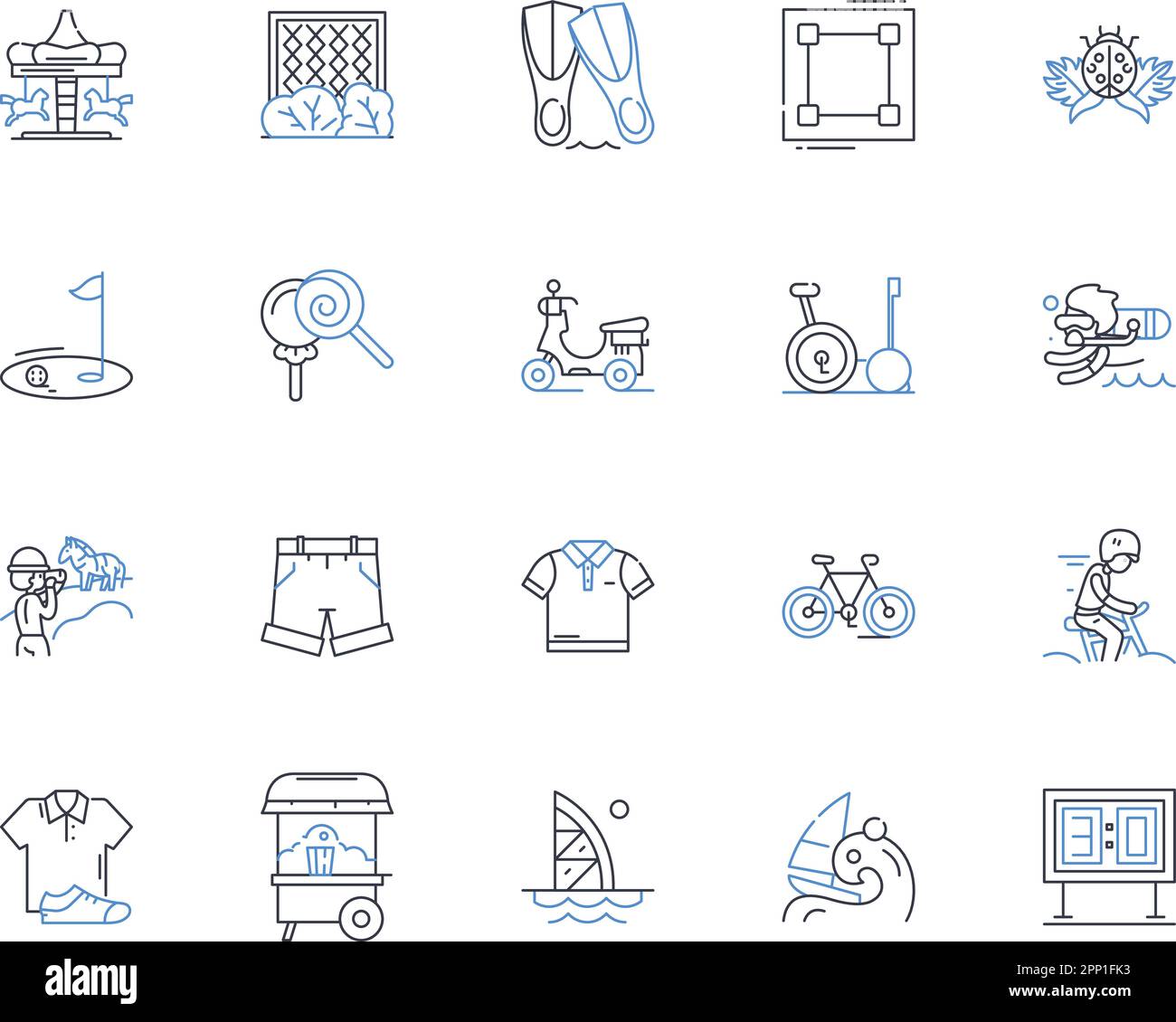 Camping line icons collection. Adventure, Outdoors, Wilderness, Nature ...