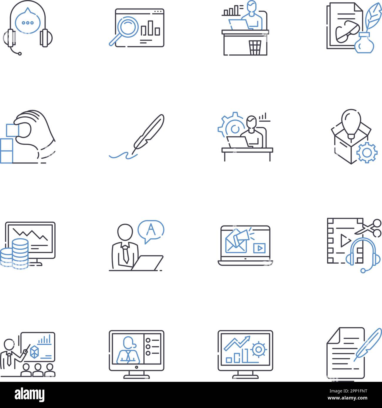 Order Line Icons Collection Command Directive Arrangement