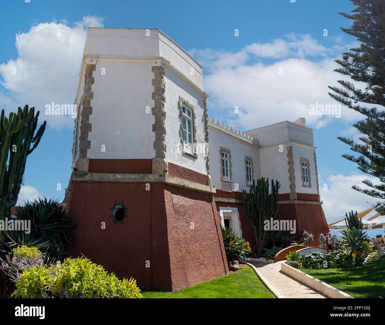 Old fort restored located at Luz beach town area in Lagos region ...