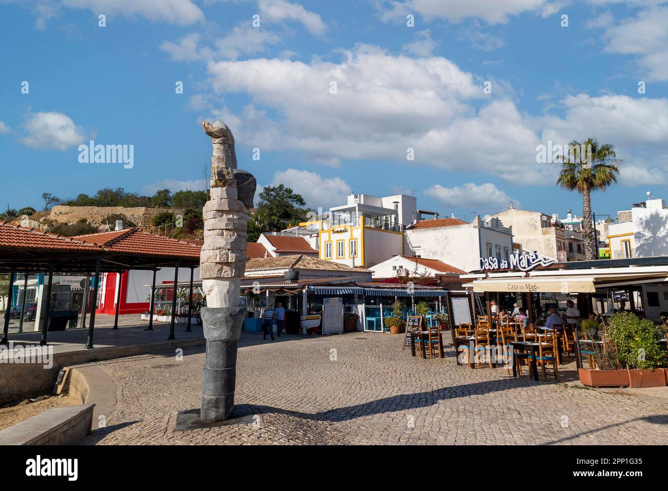 ALVOR, PORTUGAL - 16th APRIL, 2023: Beautiful town center of Alvor in ...