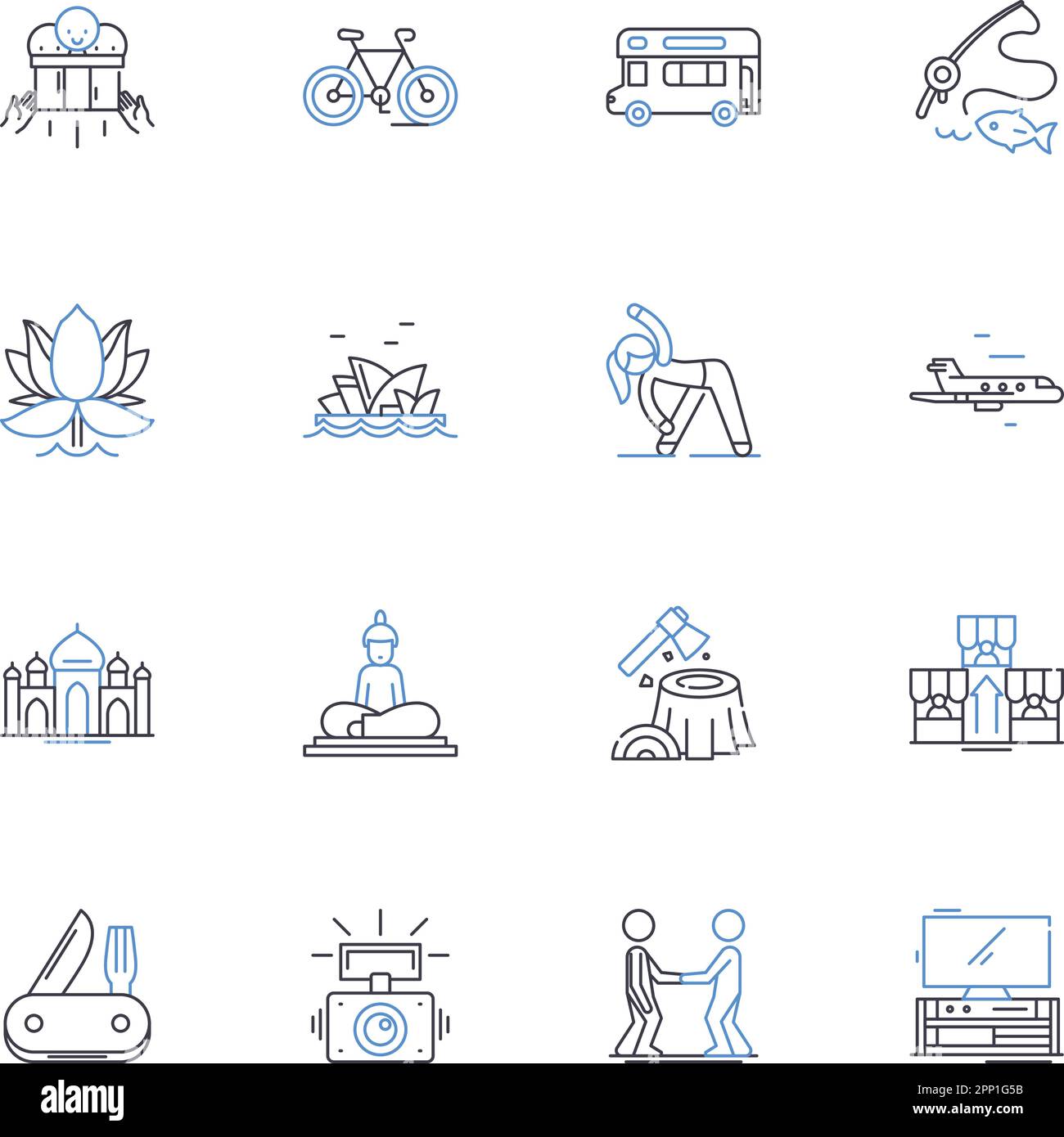 Sophisticated travel line icons collection. Elegance, Luxury, Elite ...