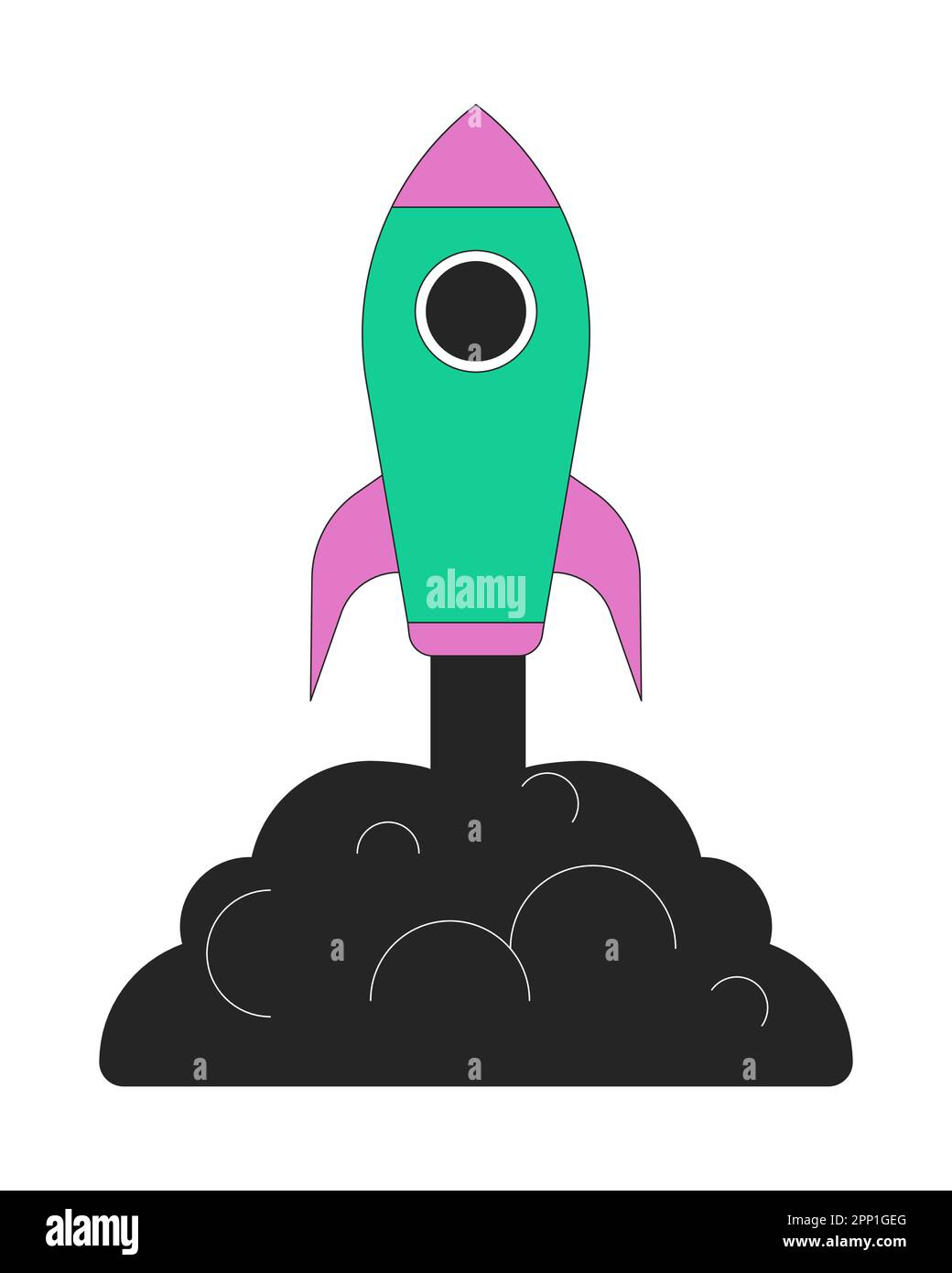 Rocket icon animation start up Stock Vector Images - Alamy