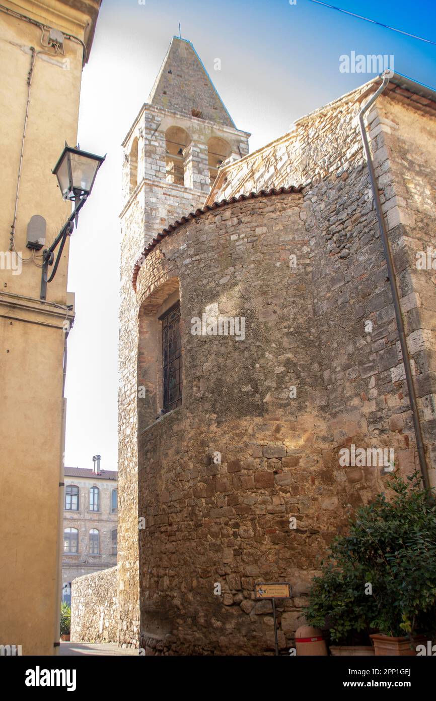 The church of Magliano in Tuscany, a small village in the heart of the ...