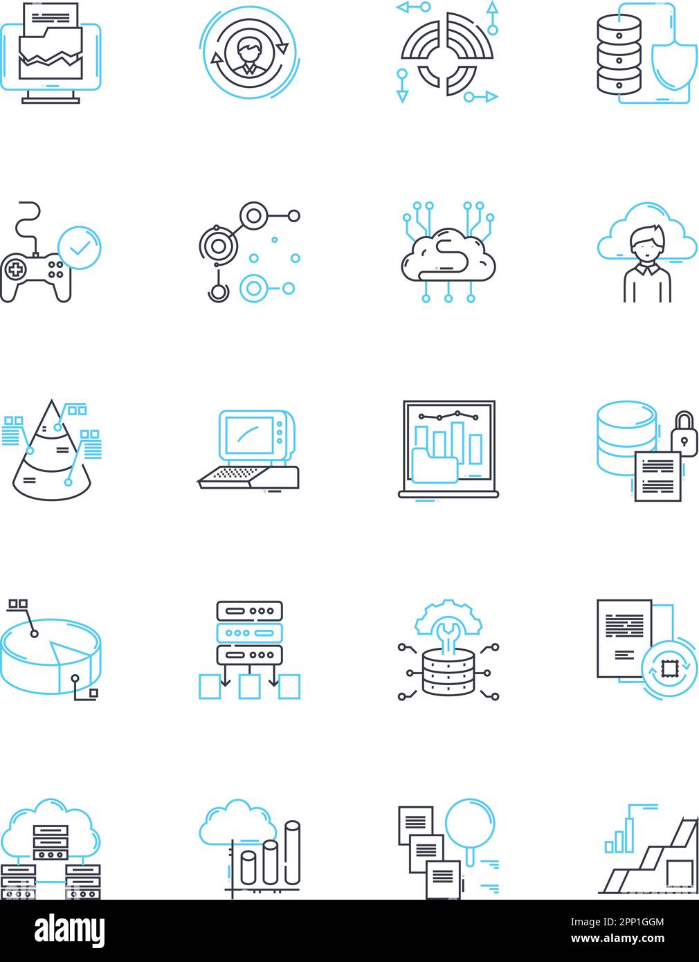 User management linear icons set. Authentication, Authorization, Roles ... User management linear icons set. Authentication, Authorization, Roles ...