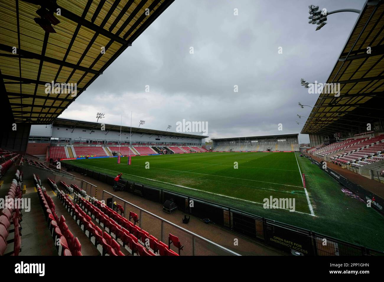 Leigh, UK. 21st Apr, 2023. A general view of the Leigh Sports Village ...