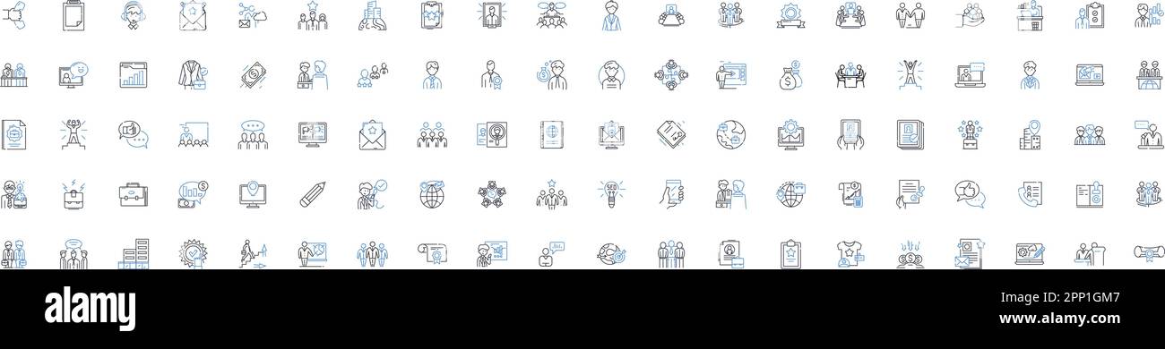 Creative company line icons collection. Innovation, Design, Artistry ... Creative company line icons collection. Innovation, Design, Artistry ...