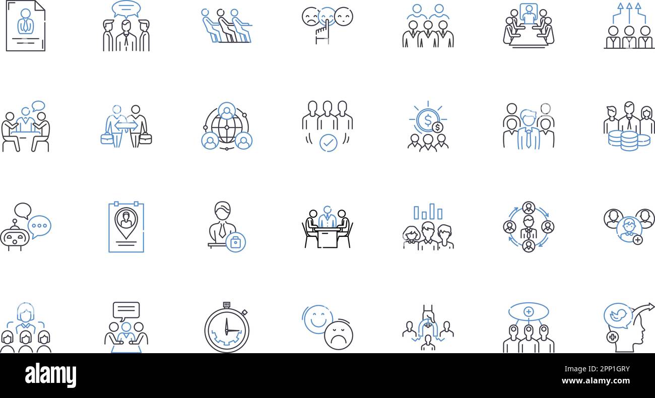 Oversight squad line icons collection. Watchdogs, Supervision ...