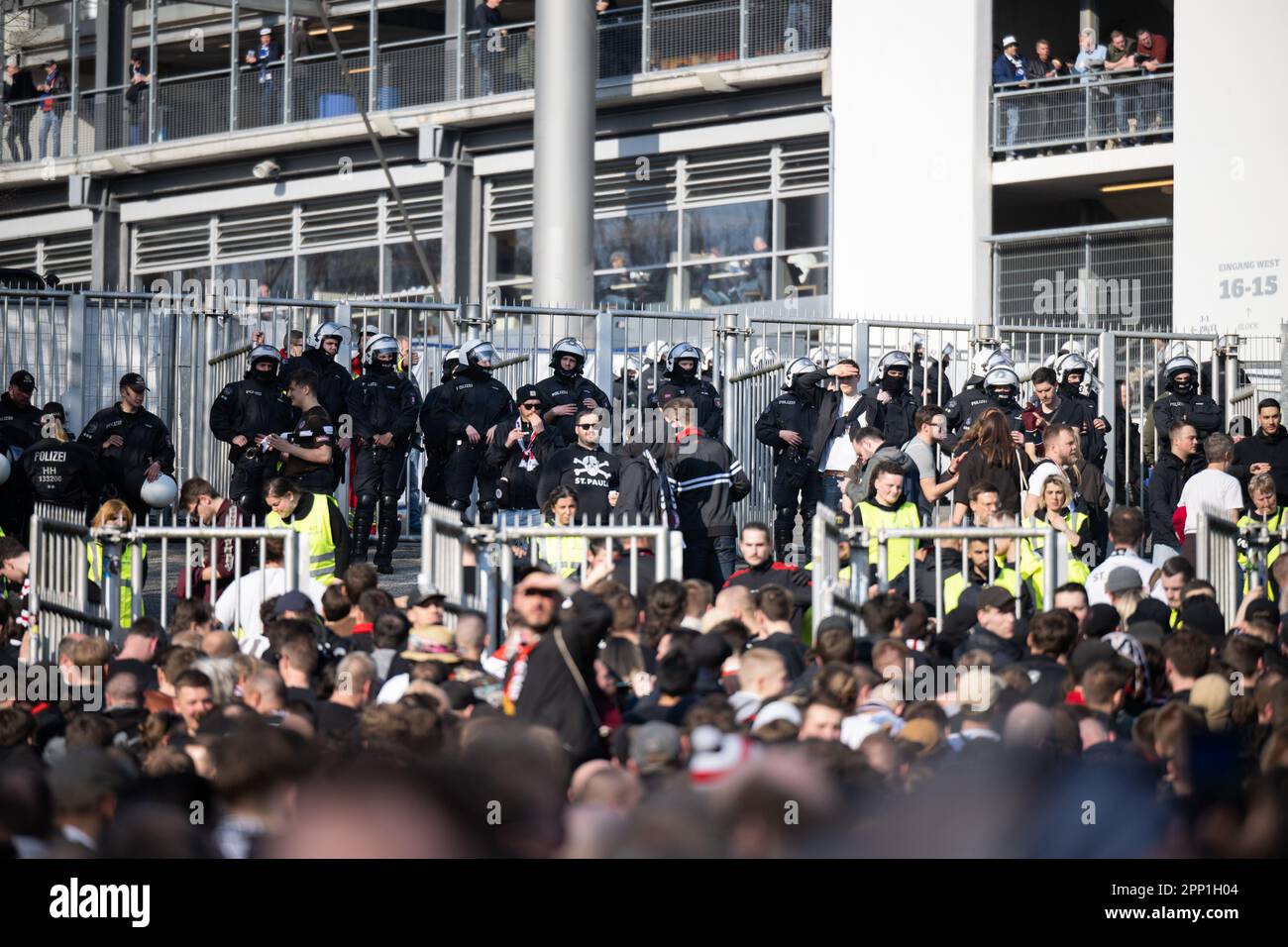 Hamburg, Germany. 21st Apr, 2023. Soccer: 2. Bundesliga, Hamburger SV ...