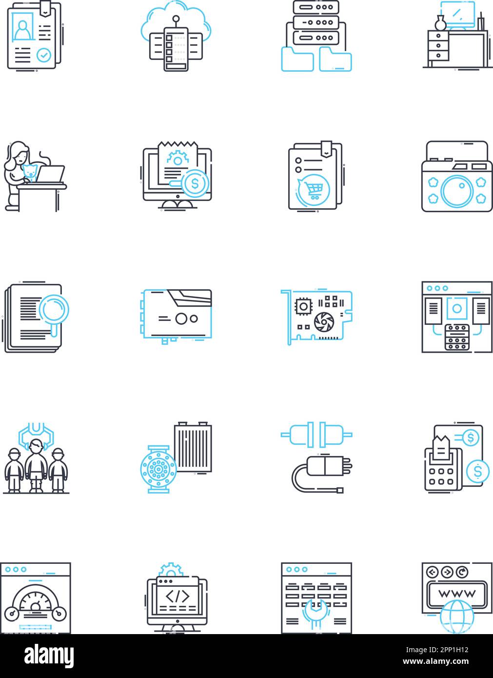 Software Coding Linear Icons Set Programming Algorithms Debugging Variables Functions