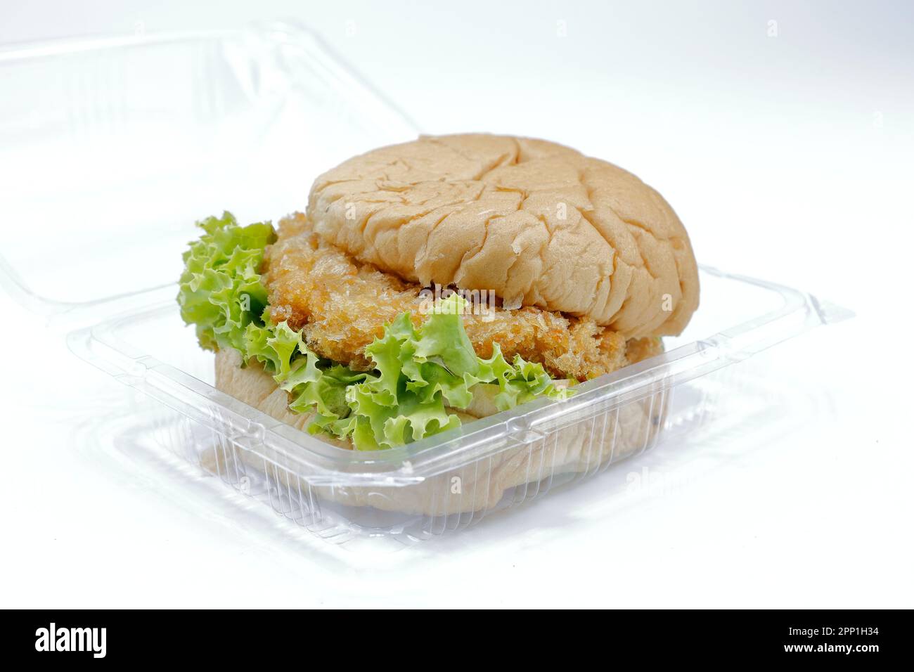 Cheap fried chicken hamburger photo set Quick street food to reduce ...