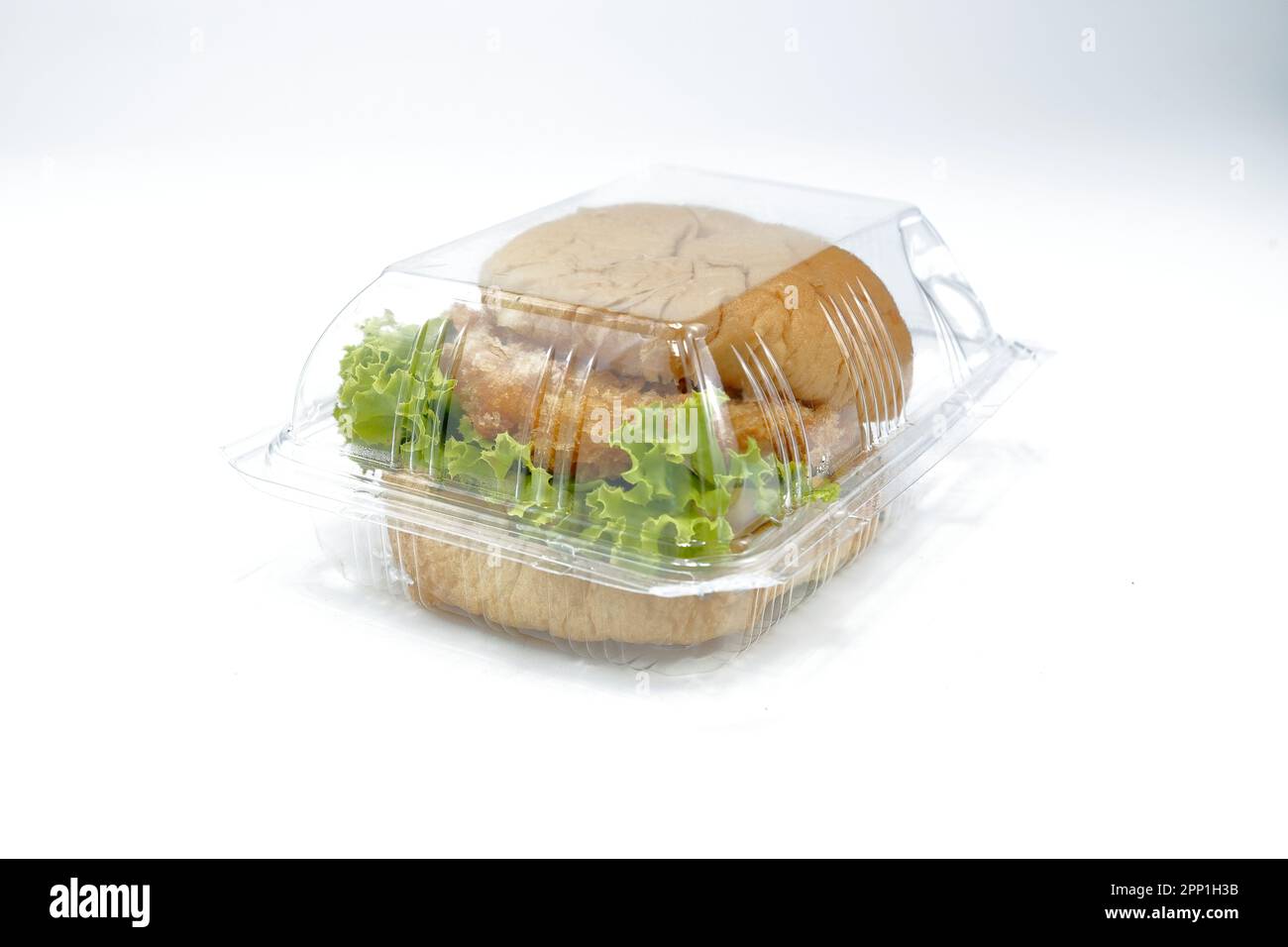 Cheap fried chicken hamburger photo set Quick street food to reduce ...