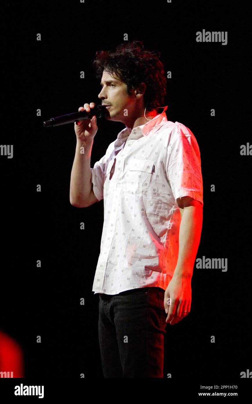 Chris Cornell performing live in concert at the Enmore Theatre. Sydney ...