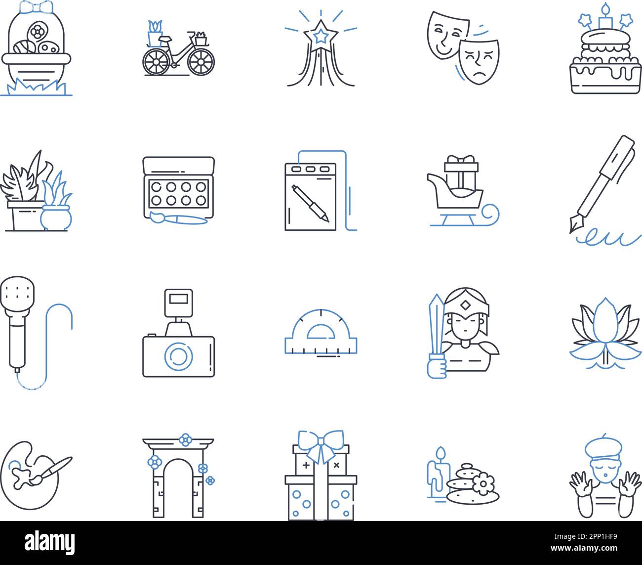 User experience line icons collection. Intuitive, Responsive, Engaging ...