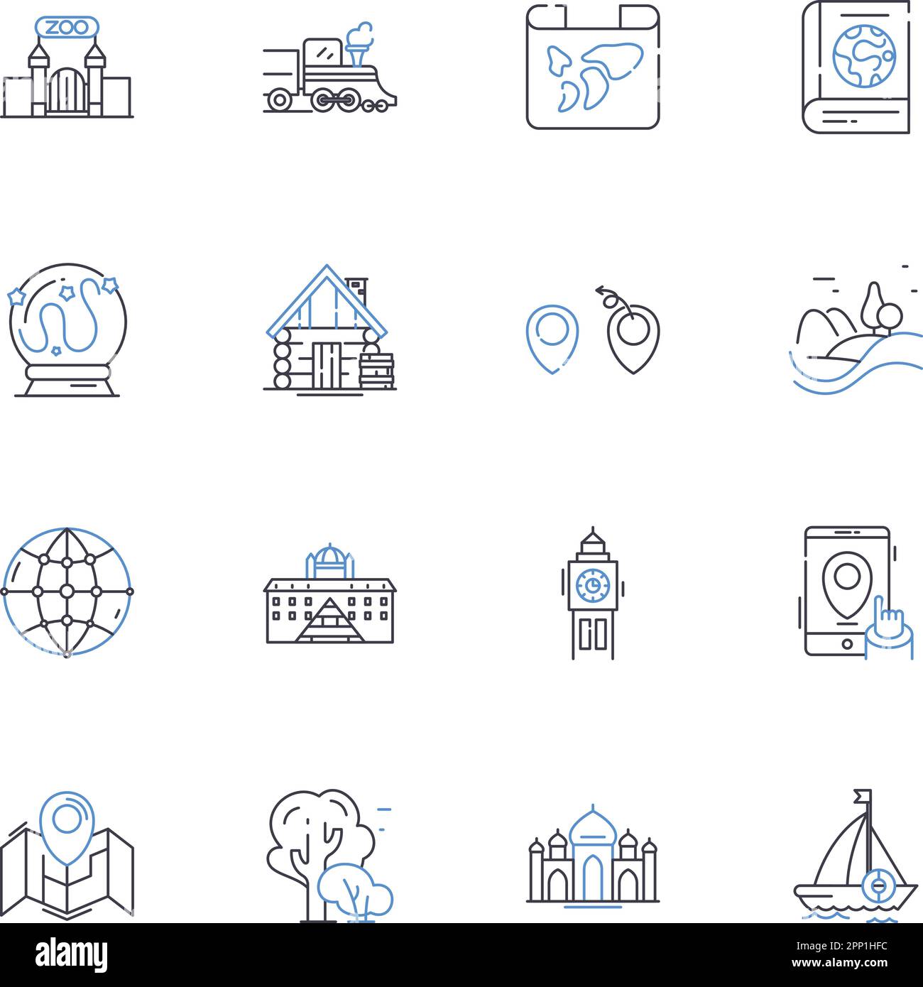 Resort company line icons collection. Relaxation, Adventure, Serenity ... Resort company line icons collection. Relaxation, Adventure, Serenity ...