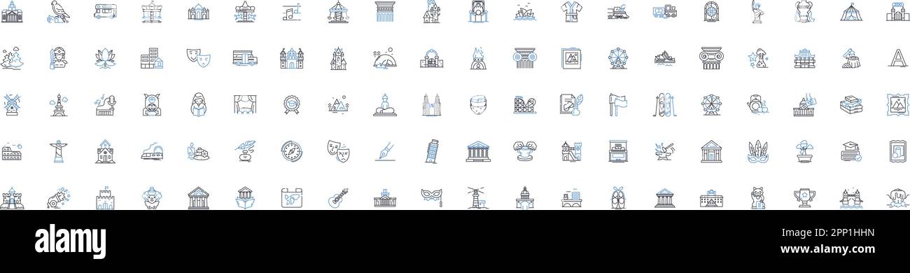 Culture line icons collection. Diversity, Traditions, Customs, Heritage ...