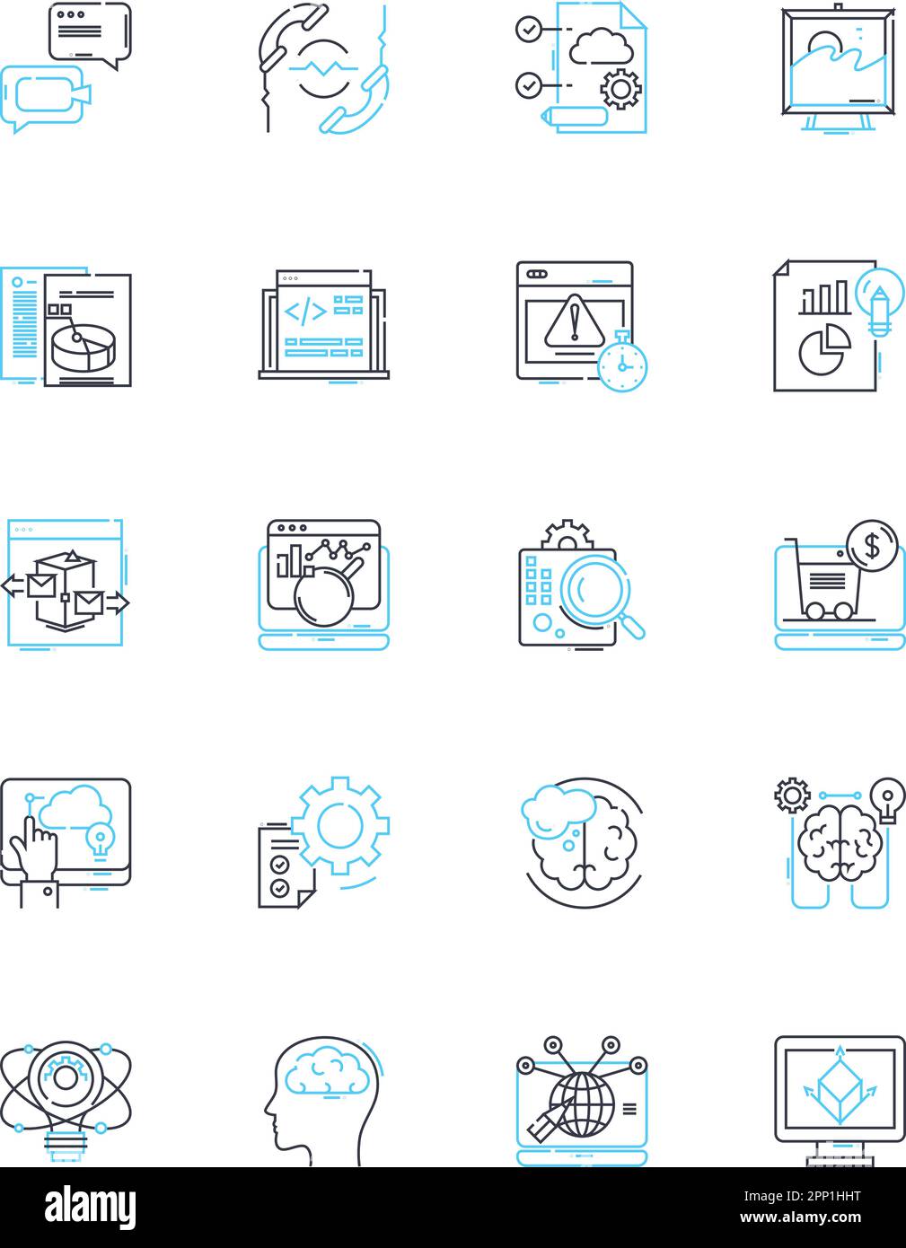 Partnership Development linear icons set. Collaboration, Alliances ...