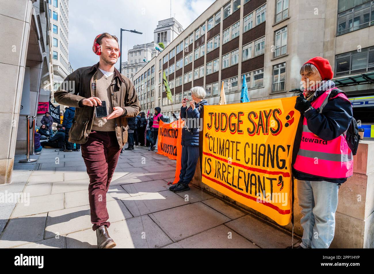 London, UK. 21st Apr, 2023. Picket lines outside key government ...