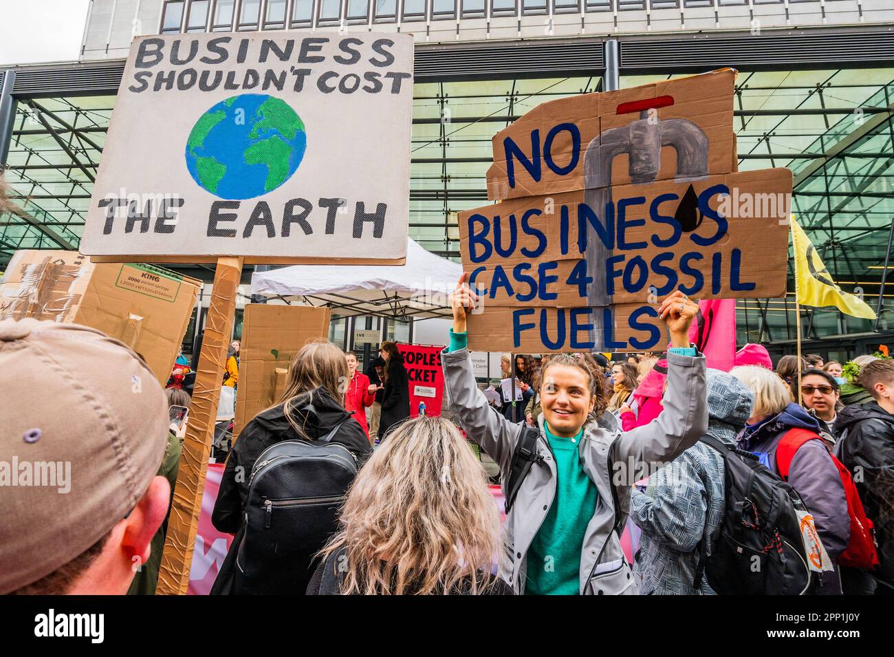 London, UK. 21st Apr, 2023. Picket lines outside key government ...