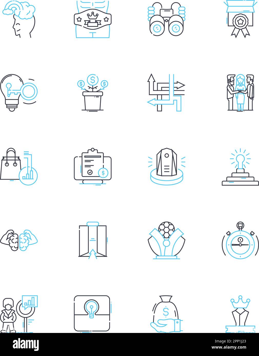 Strategy Formulation Linear Icons Set Analysis Planning Tactics Vision Execution Goals