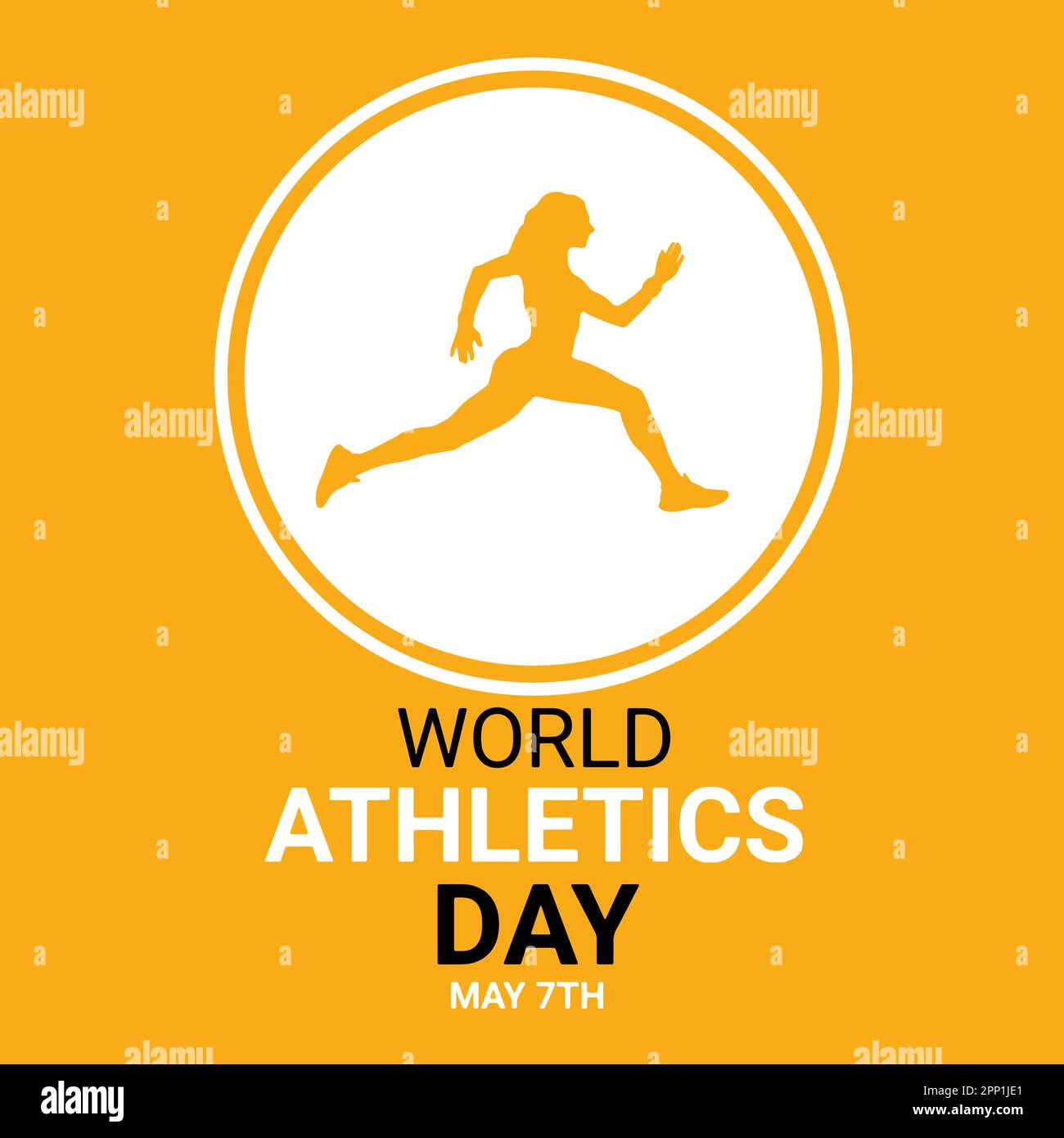 World Athletics Day. Design for greeting card, banner and poster ...