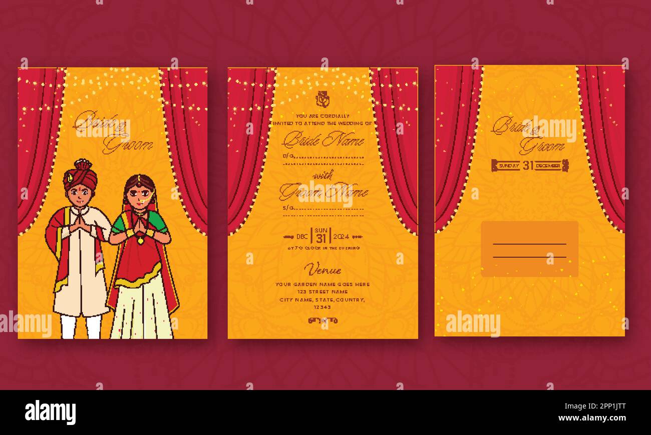 Indian wedding reception Stock Vector Images - Alamy