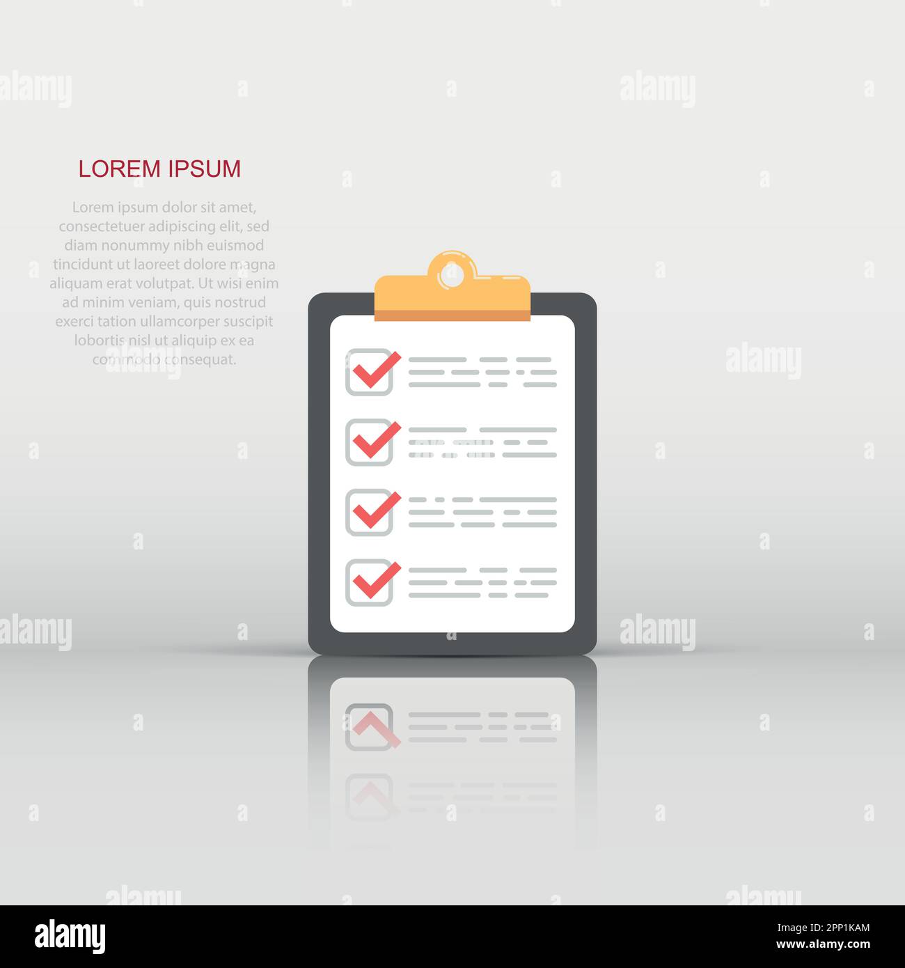 Vector to do list icon in flat style. Checklist, task list sign ...